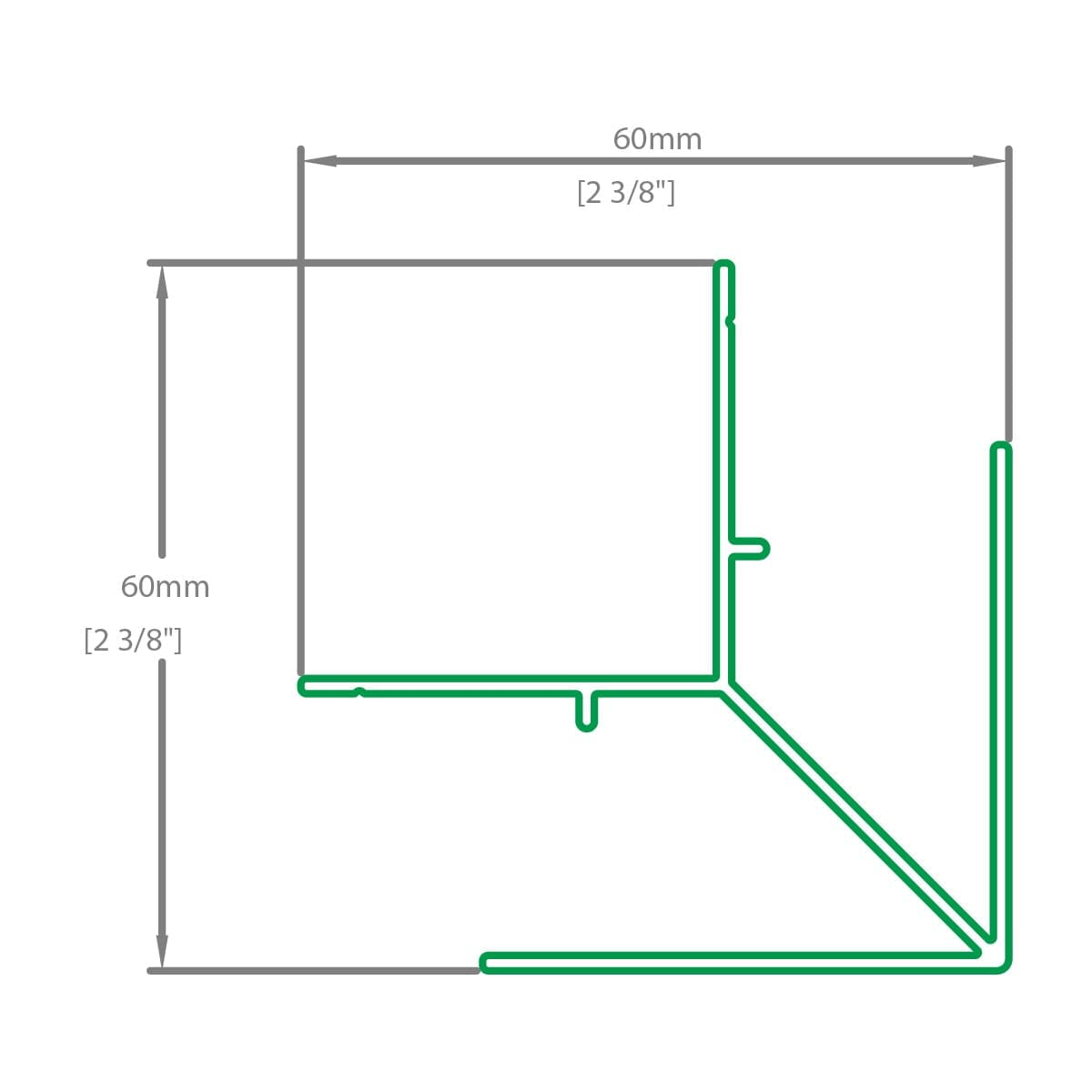 EZ 33 – Arrow Outside Corner 3/4" Trim | Profile Options | Engage ...