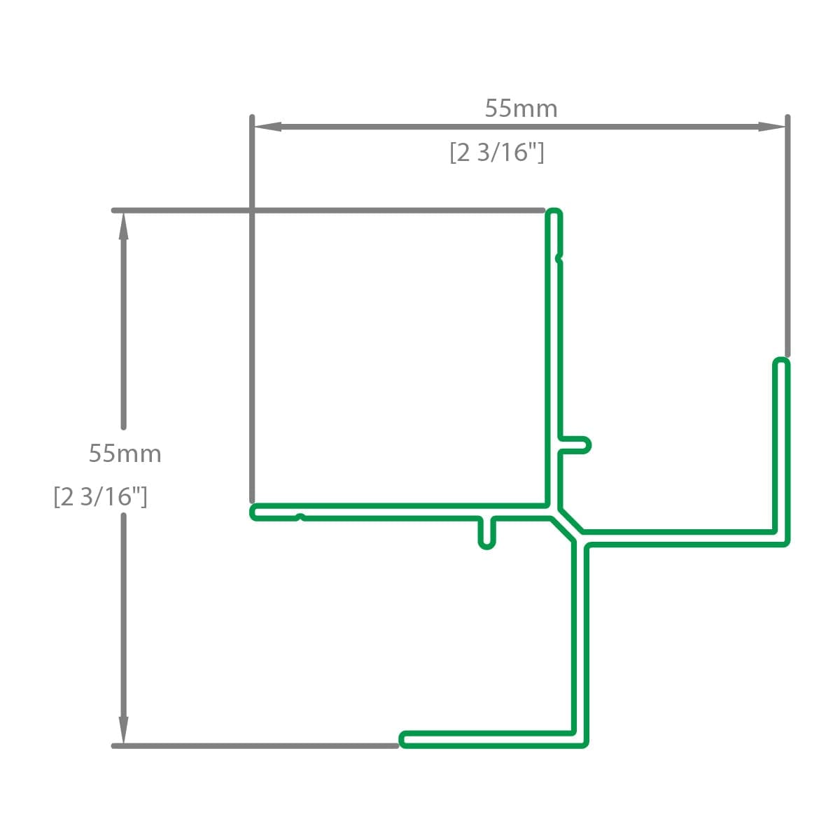 EZ 34 – X Outside Corner 3/4" Trim | Profile Options | Engage Building ...